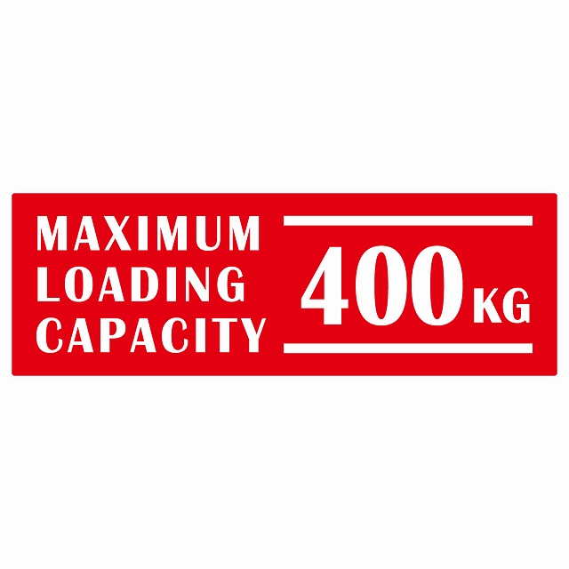 【楽天市場】最大積載量 Maximum Loading Capacity 英語表記 レッド 400kg ステッカー シール カーステッカー ...