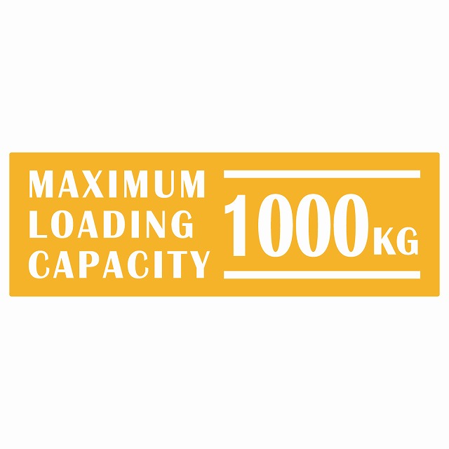 【楽天市場】最大積載量 Maximum Loading Capacity 英語表記 イエロー 1000kg ステッカー シール カーステッカー ...
