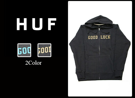 【楽天市場】50 HUF ハフ GOOD LUCK ZIP HOODY ジップアップパーカー：Scrape