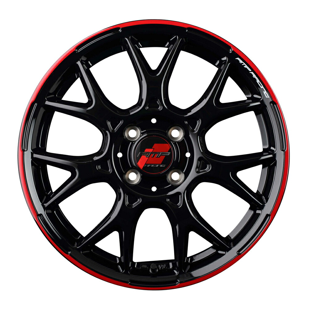 【楽天市場】RMP Racing R27 アルミホイール(1本) 16x6.0 +43 100 4H(ブラック/リムレッドライン) / 16 ...