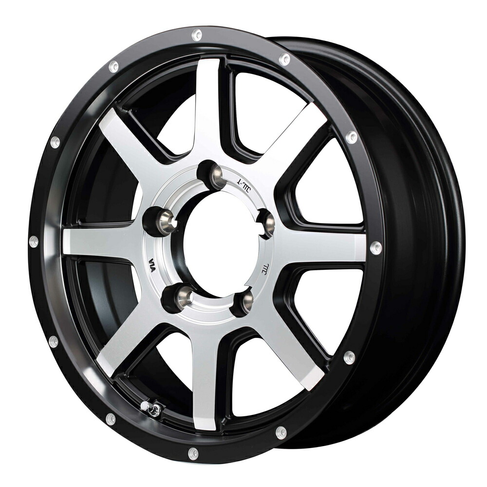 【楽天市場】ロードマックス WF8 アルミホイール(1本) 16x5.5 +22 139.7 5H(Dセミグロスブラック+リム&ディスク ...