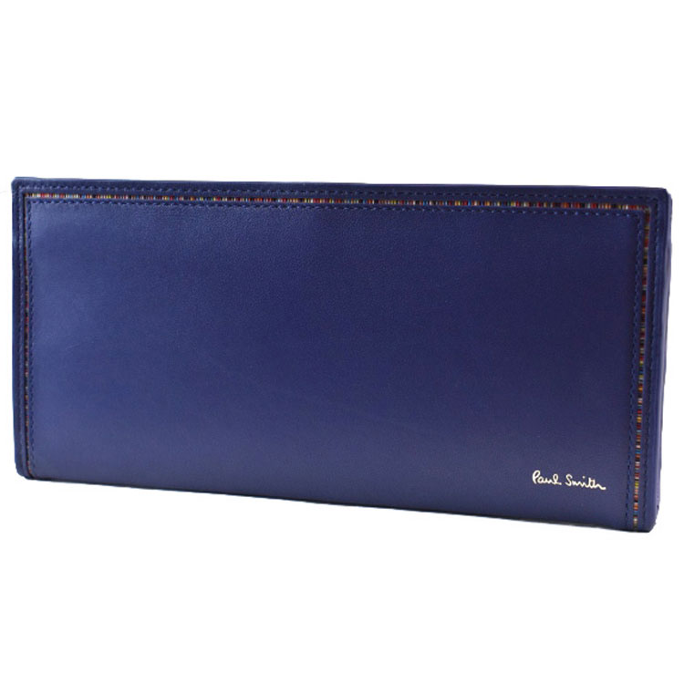 【楽天市場】ポールスミス 長財布 財布 メンズ ブランド Paul Smith L字 ファスナー 専用箱付 ストライプ インセットディテール 青 ブルー 男性 紳士 本革 BPS277 ...