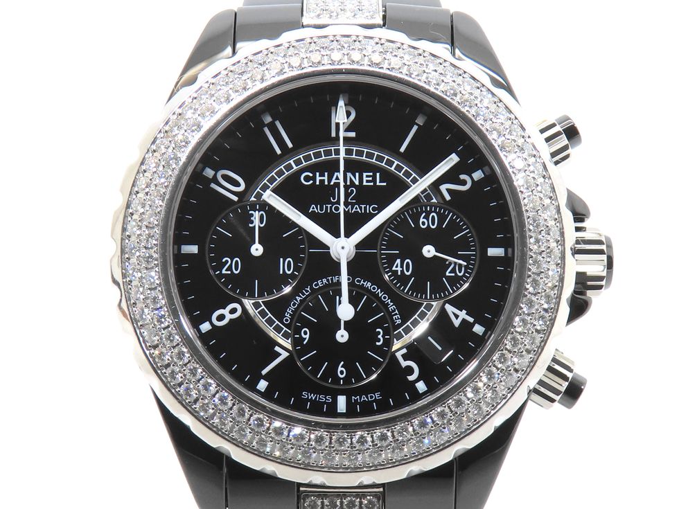 【楽天市場】シャネル H1706 J12 クロノグラフ ダイヤベゼル ダイヤブレス セラミック 自動巻き メンズ時計 【池袋店】【中古】：質 セキネ