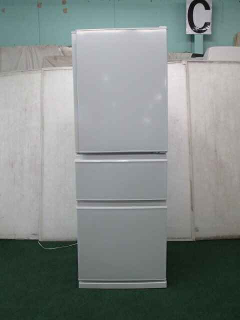 【楽天市場】2022年 三菱 330L 3ドア 冷凍冷蔵庫 MR-C33H-W (0609BH)7CY-1【中古】【RCP】：アウトレットステージ21