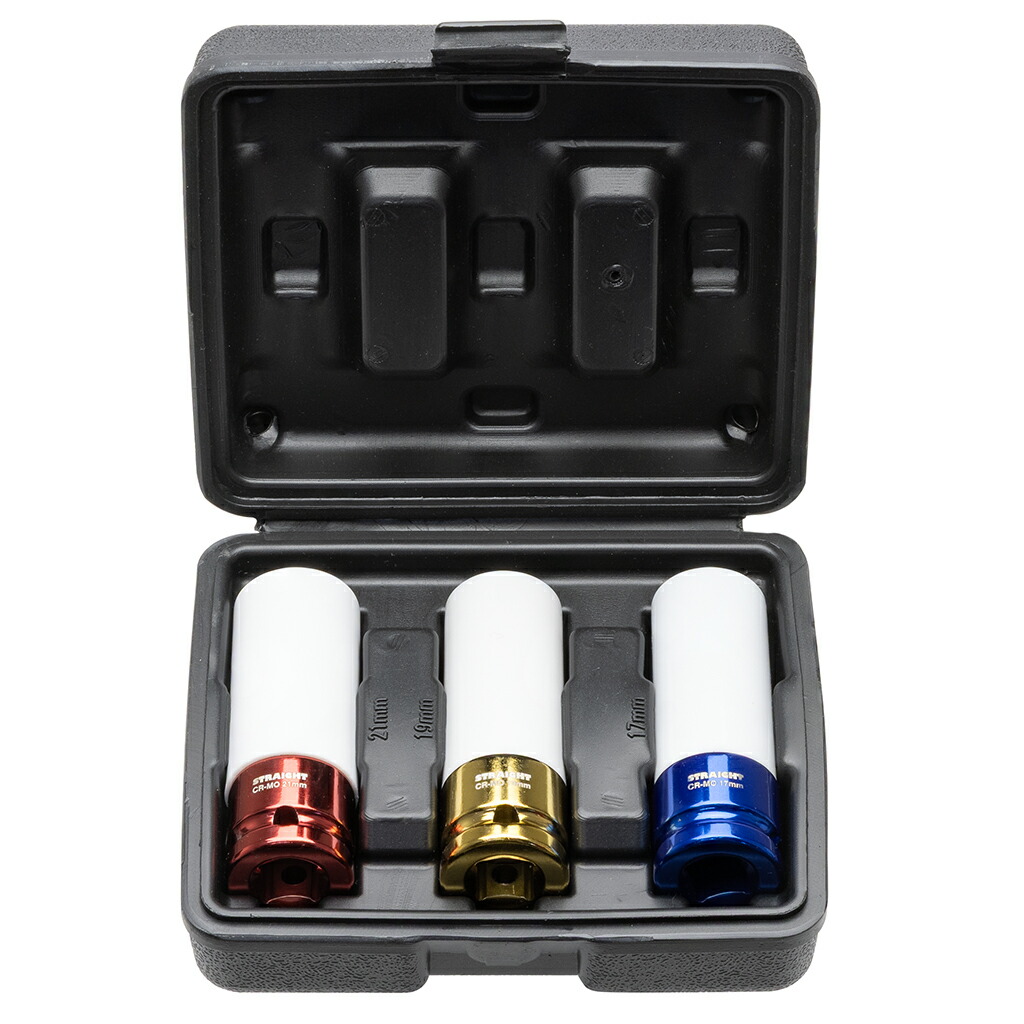 【楽天市場】1/2"(12.7mm) インパクトソケットセット プロテクトタイプ 3ピース STRAIGHT/10-6100 ...