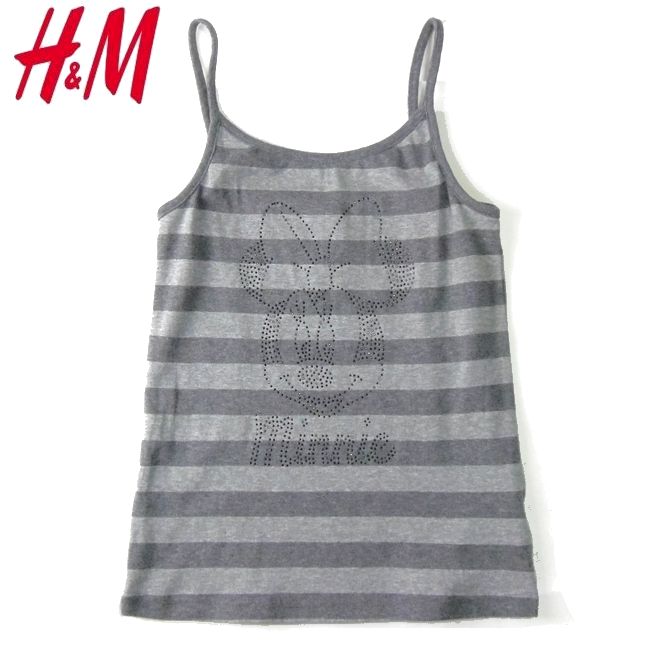 【楽天市場】H&M YOUNG Disney エイチアンドエム ディズニー ミニー ラインストーン ビスチェ グレーボーダー 【新品】ブランド ...