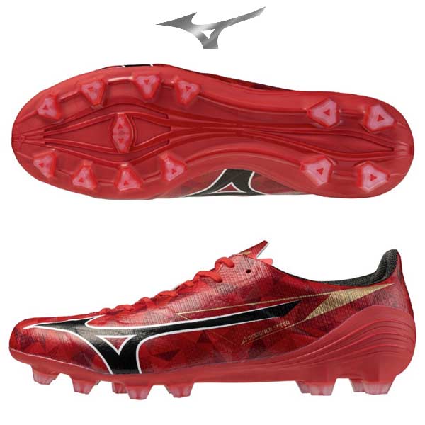 【楽天市場】サッカー スパイク ミズノ アルファ 2 プロ MIZUNO α II PRO シューズ ALPHA RUBY RED PACK ...