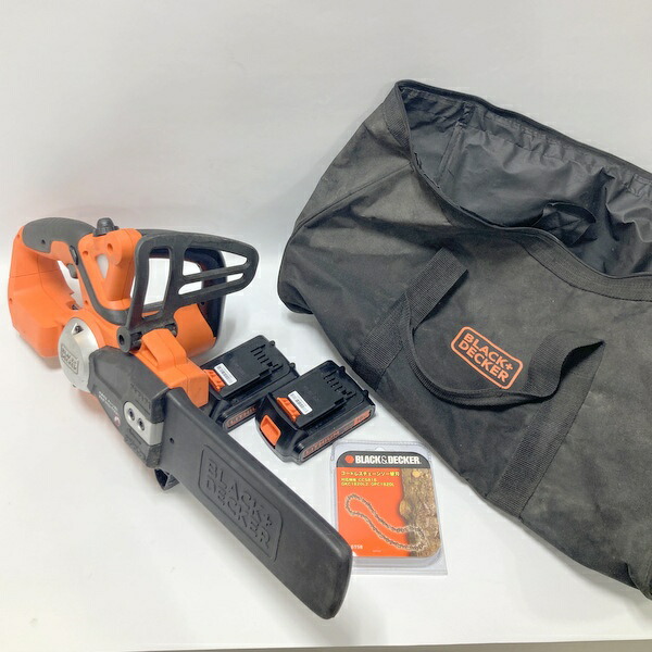 【楽天市場】【中古】BLACK+DECKER ブラックアンドデッカー 18V コードレスチェーンソー GKC1820L2N チェンソー ...