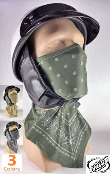 【楽天市場】ヴィン＆エイジ(VIN&AGE) VFM1 防塵フェイスマスク アメカジ ヴィンテージ バイカー ライダー スカーフ バンダナ ...