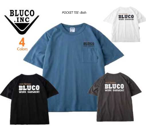 【楽天市場】BLUCO （ブルコ）153-22-012 BLUCO POCKET TEE -Bolt- ロゴプリント Tシャツ 半袖 ...