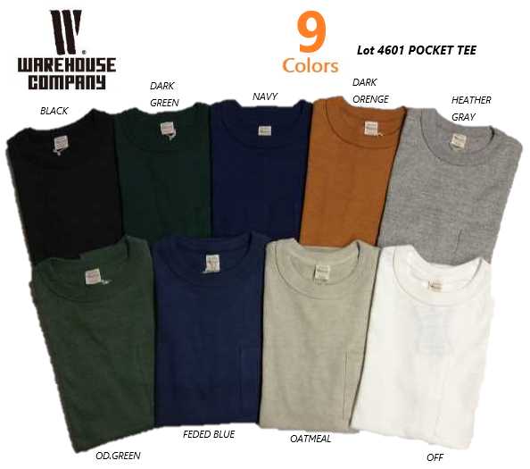 【楽天市場】ウェアハウス(WAREHOUSE)Lot 4601ポケットTシャツ 半袖TEE 9Color：SWAPMEET