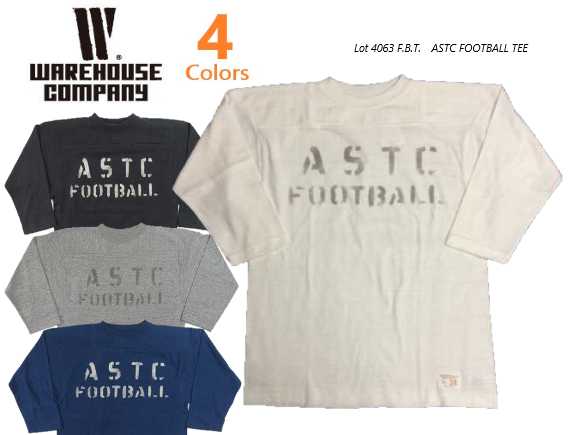 【楽天市場】ウェアハウス(WAREHOUSE) Lot 4063 F.B.T. ASTC FOOTBALL TEE 7分袖 フットボールTシャツ 2Color：SWAPMEET
