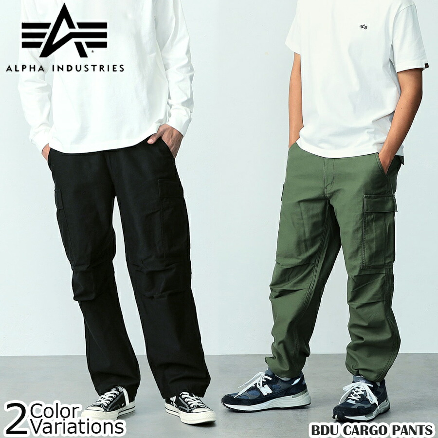 【楽天市場】ALPHA INDUSTRIES INC.（アルファインダストリーズ） BDU CARGO PANTS ワイド カーゴパンツ ...