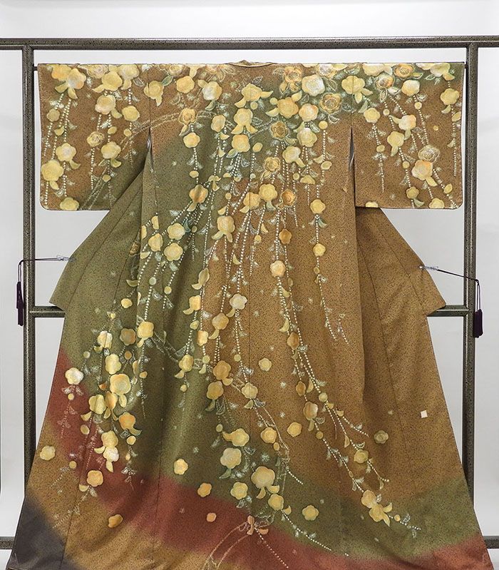 【楽天市場】訪問着 未着用美品 正絹 辻が花模様 身丈164.5cm 裄丈67cm 訪問着 未使用 新古品 着物 結婚式 入学式 卒業式 ...