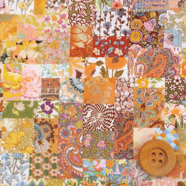【楽天市場】リバティ・ファブリックス タナローン（Archive Patchwork アーカイブ・パッチワーク）オレンジ【25-3635114・25CU】：HOBBY SHOP SANDO