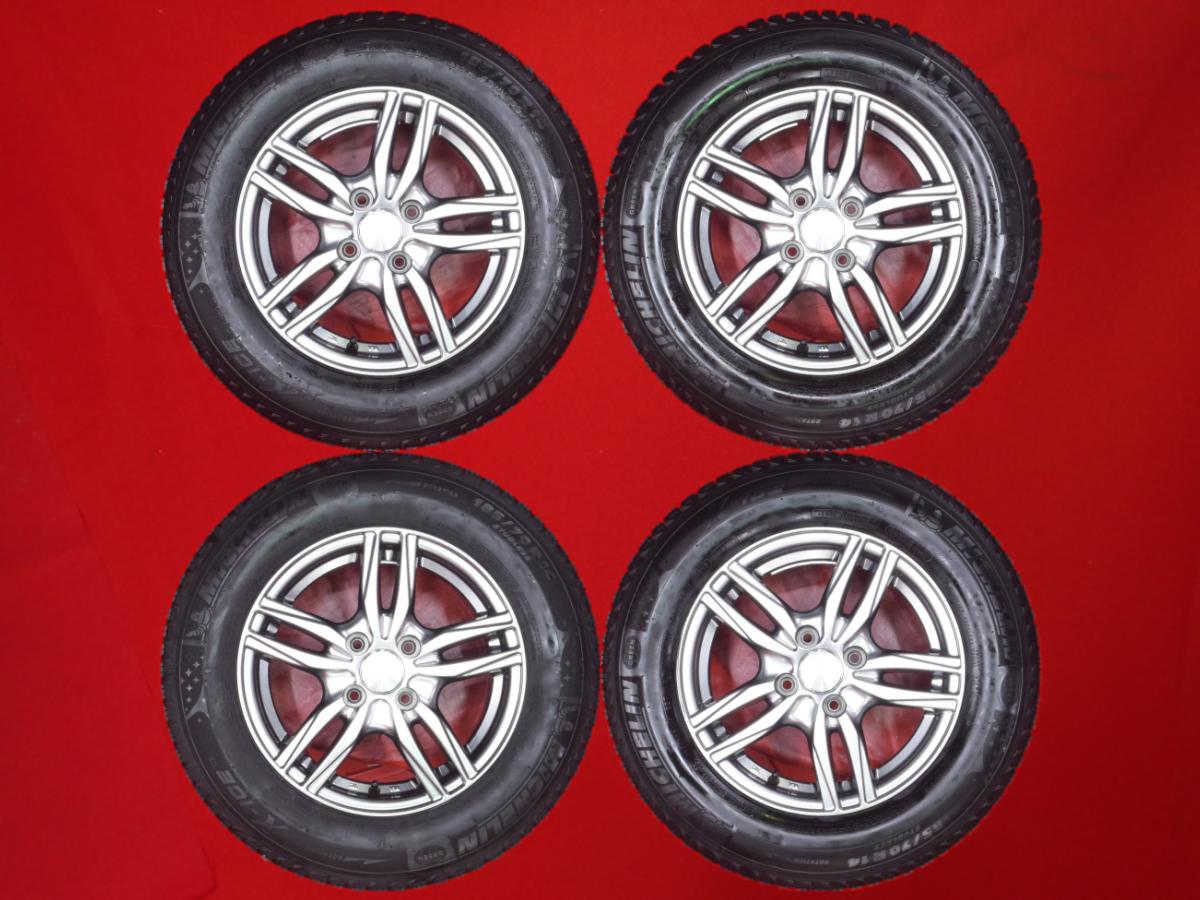 【楽天市場】ミシュラン X-ICE XI3 MICHELIN X-ICE XI3 185/70R14 92T 5Wスポークタイプ 1P 5.5Jx14 +38 4/100 シルバー(銀色)系 ...