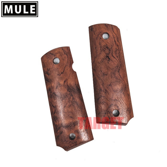 【楽天市場】☆MULE 1911 ガバメント用 木製グリップ ブビンガ スムース メダリオン無し グリップウェイト付き (COLT コルト ...