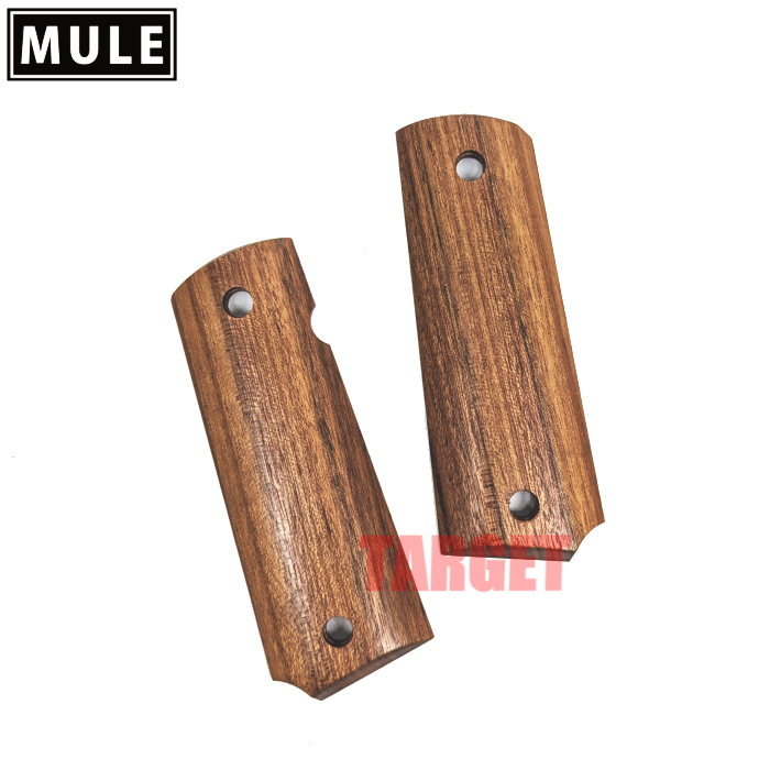 【楽天市場】☆MULE 1911 ガバメント用 木製グリップ ムテニエ スムース メダリオン無し グリップウェイト付き (COLT コルト ...