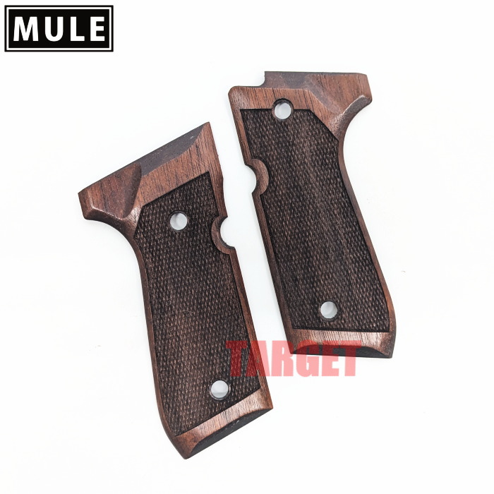 【楽天市場】☆MULE 東京マルイ 電動ガン M9A1用 木製グリップ フルチェッカー ウォールナット (木グリ)：TARGET ...