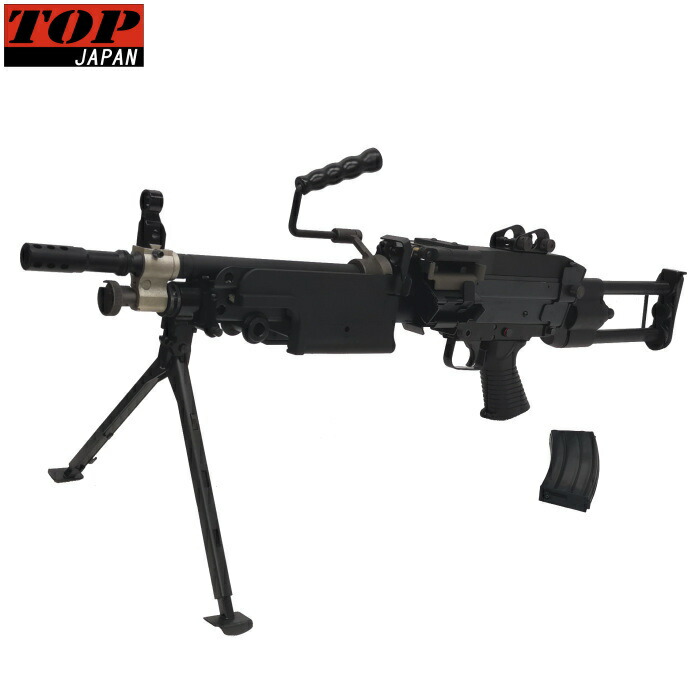 【楽天市場】生産終了品 TOP JAPAN 電動ガン M249 MINIMI パラトルーパーVer. （トップ ミニミ 軽機関銃 ...