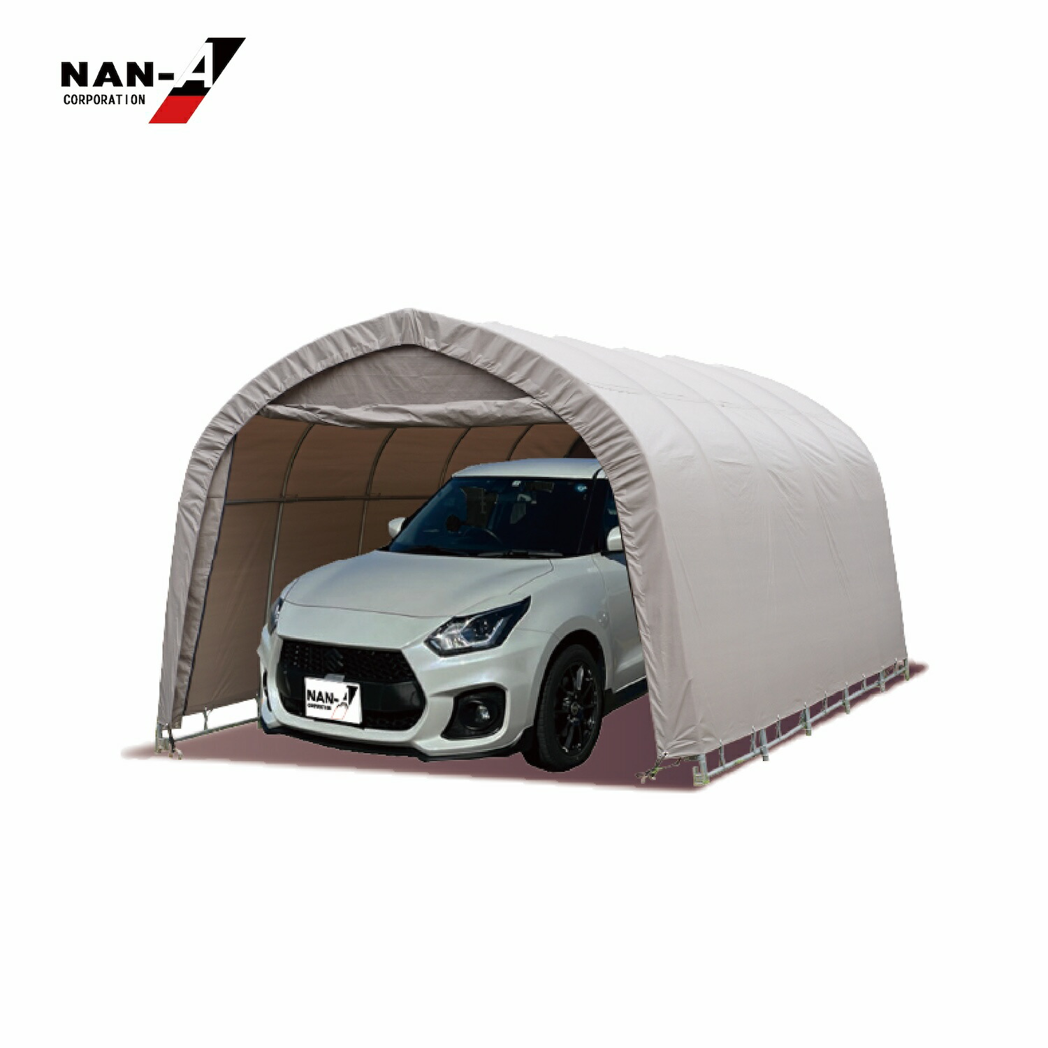 【楽天市場】南栄工業パイプ車庫 埋め込み式 セダン用 678M AG（FR）前幕巻き上げ式 ナンエイ：ネットショップ土岐店