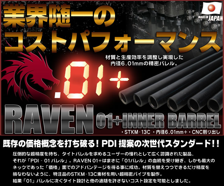 【楽天市場】PDI RAVENレイブン・01+インナーバレル・ 74mm / 東京マルイ DETONICS.45,V10 Ultra ...