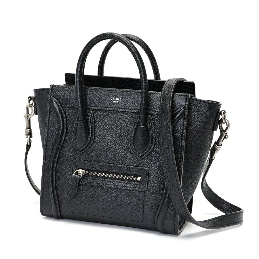 【楽天市場】【中古】 セリーヌ / CELINE ラゲージ ナノ / 2WAYショルダーバッグ 189243DRU.38NO カーフ ブラック ...