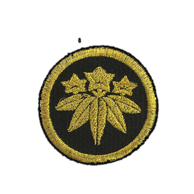 【楽天市場】kamon-5【三つ盛亀甲に剣花角】4.5cm×4.5cm 刺繍 家紋ワッペン：トップ学生服