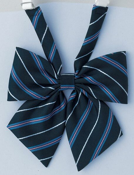 【楽天市場】【5枚セット】スクールリボン ハネクトーン HANECTONE 【ストライプ（紺/白）】スクール小物 5mai-130bh-3：トップ学生服