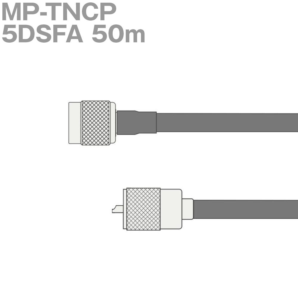 【楽天市場】同軸ケーブル 5DSFA MP-TNCP 50m (インピーダンス:50Ω) MP-5X TNCP-5DSF使用 加工製作品 ツリービレッジ：ANGEL HAM SHOP JAPAN