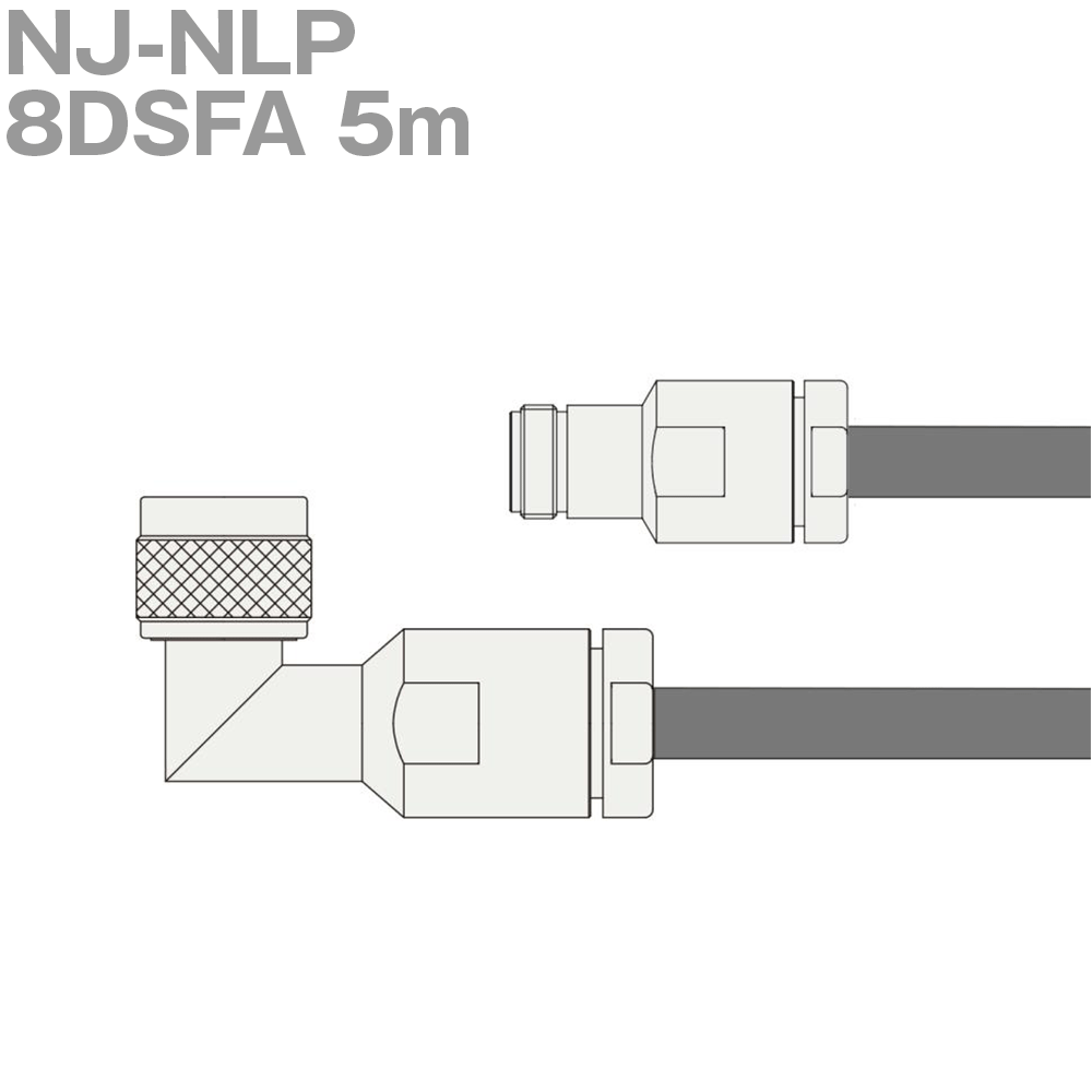【楽天市場】同軸ケーブル 8DSFA NJ-NLP 5m (インピーダンス:50Ω) NJ-8DFB N-LP-8DFB使用 加工製作品 ツリービレッジ：ANGEL HAM SHOP JAPAN