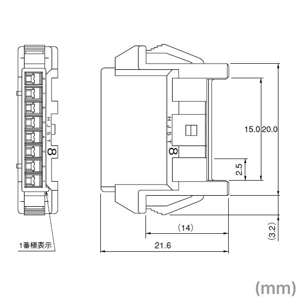 【楽天市場】日本圧着端子製造(JST) XARR-07V 100個 リセプタクルハウジング(ピンコンタクト用) パネルロックあり 7極 NN：ANGEL HAM SHOP JAPAN