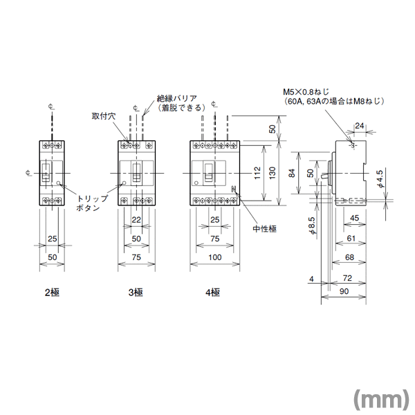 【楽天市場】三菱電機 NF32-SV 3P 32A ノーヒューズブレーカー 3極 NF-Sクラス 汎用品 フレーム:32A 定格電流:32A ...