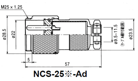 【楽天市場】七星科学研究所 NCS-252-AD(NCS252AD) メタルコンセント 25φ 2極 オス 正芯 スタンダードタイプ メタコン NN：ANGEL HAM SHOP JAPAN