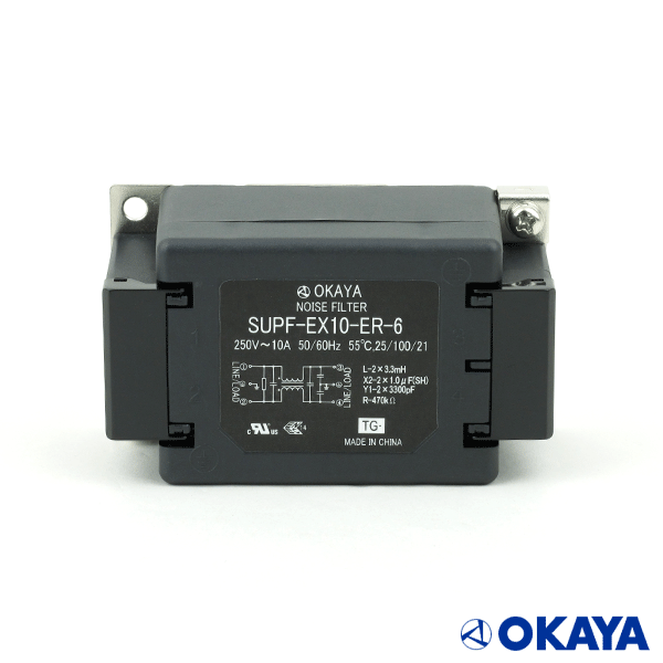 【楽天市場】岡谷電機産業 SUPF-EX10-ER-6 250VAC ノイズフィルタ 定格電流:10A 漏洩電流:1.0mA NN：ANGEL ...