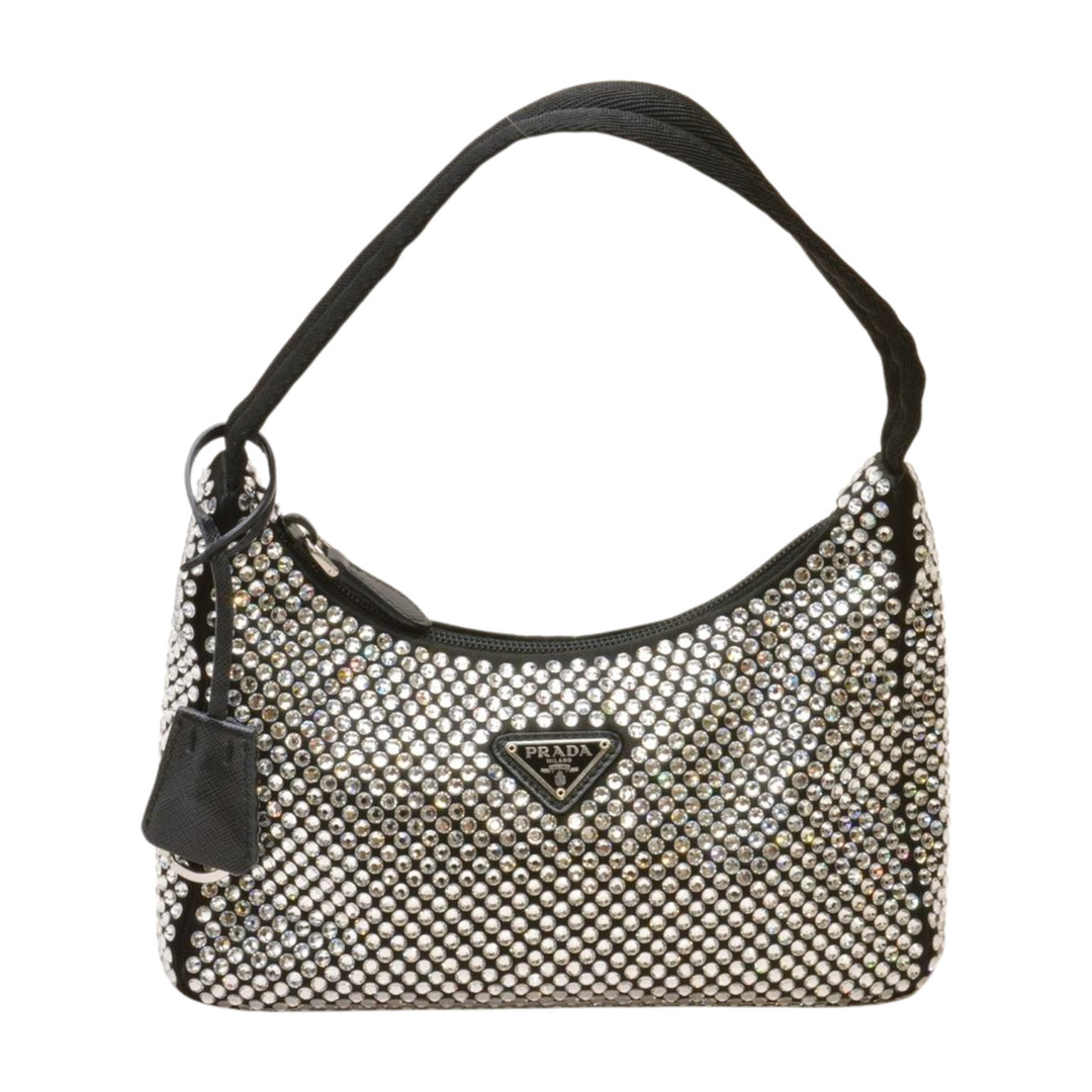 【楽天市場】プラダ Prada Re-Edition クリスタル サテン ミニ ホーボー ハンドバッグ ショルダーバッグ 1BC515 ...