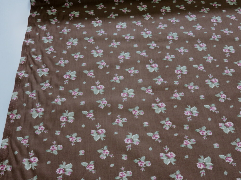 【楽天市場】1m単位 アウトレット30% こうの早苗 シャーティング オールドローズ ブラウン dou【メール便3m可】 生地 布地 服地 コットン パッチワーク 有輪 YUWA ユーワ：布と ...