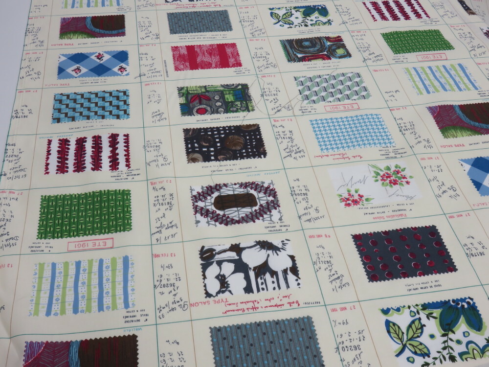 【楽天市場】YUWA有輪オリジナル サンプルブック 1パネル約58cm（リピート柄） クリーム シャーティング生地 dou 【メール便5枚可】生地 布地 服地 コットン パッチワーク：布と手芸つばめや