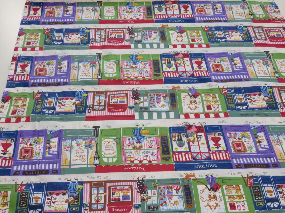 【楽天市場】YUWA有輪 そばかすキッズ ウィンドウショッピング レッド シャーテイング生地 dou【メール便3m可】 生地 布地 服地 コットン パッチワーク ユーワ 入園 入学：布と手芸つばめや