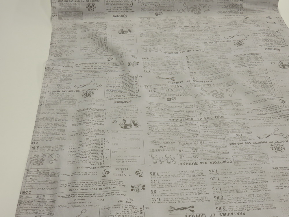 【楽天市場】こうの早苗 シャーティング 英字 グレー 81 【メール便3m可】 生地 布地 服地 コットン パッチワーク 有輪 YUWA ユーワ：布と手芸つばめや