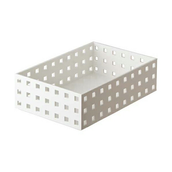 【楽天市場】like-it 9002 キッチン 収納ケース ブリックス 210 ミドル M 幅14x奥21x高6.3cm ホワイト 日本製 ...