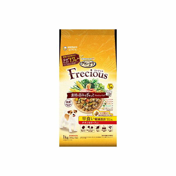 【楽天市場】【6個セット】 ユニチャーム グラン・デリ Frecious 早食い軽減設計 チキン&ビーフ入り 1kg ユニ・チャーム：ウルマックス 楽天市場店