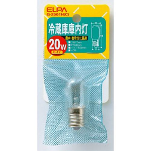【楽天市場】ELPA G-2501H(C) 冷蔵庫庫内灯 20W E17 クリア：ウルマックス 楽天市場店