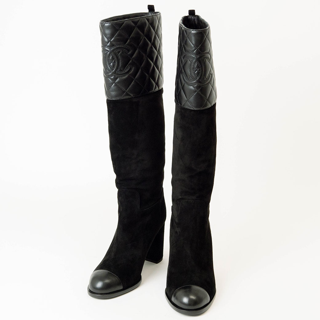 【楽天市場】シャネル ココ マトラッセ ロングブーツ 黒 ブラック G45200 レディース CHANEL 【未使用品】【中古】：UPRISE