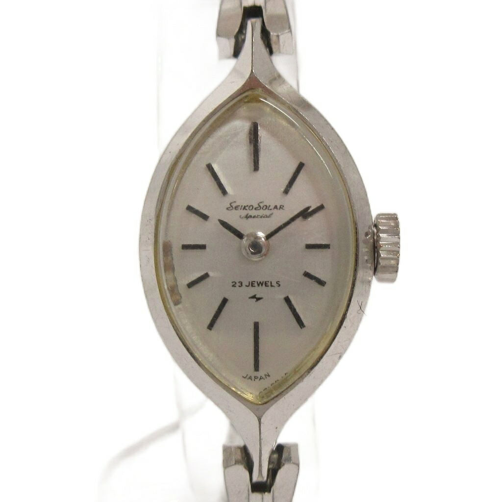 【楽天市場】【中古】セイコー SEIKO Solar Special ヴィンテージ 手巻き 腕時計 23石 マーキス型 シルバーカラー OOM ...