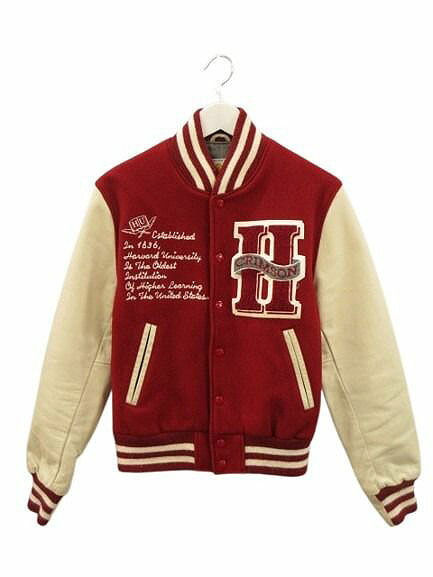 【楽天市場】【中古】ゴールデンベア GOLDEN BEAR スタジャン 袖レザー 切替 USA製 M レッド アウター メンズ 【ベクトル 古着】 251124：ブランド古着の買取販売ベクトル