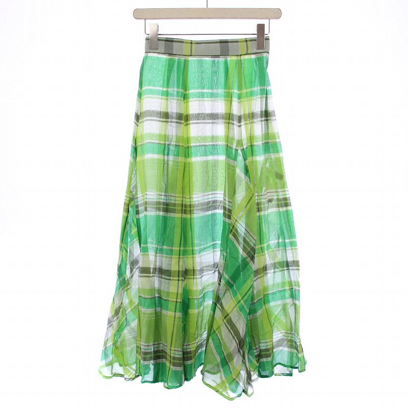 【楽天市場】【中古】アメリヴィンテージ Ameri VINTAGE SHEER CHECK FLARE SKIRT シアーフレアチェックスカート マキシ ロング ペチコート付き シルク混 S ...