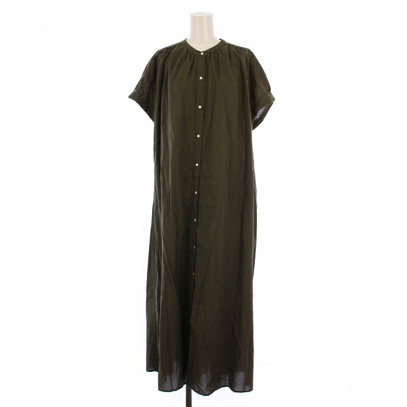 【楽天市場】【中古】フレームワーク Framework 22SS シャツワンピース ロング 半袖 バンドカラー F カーキ 22-040-220-8211-2-0 /BM レディース ...