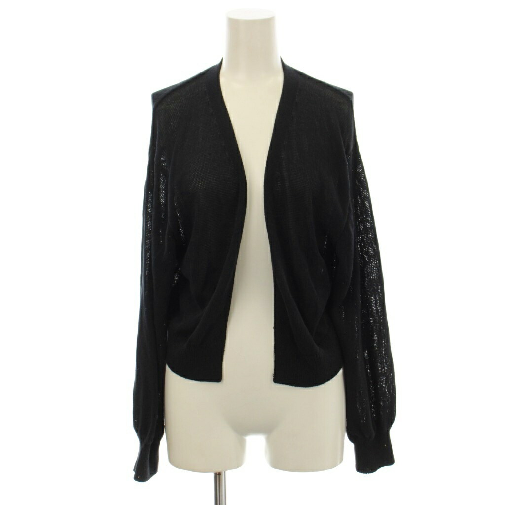 【楽天市場】【中古】ユナイテッドアローズ UNITED ARROWS 5Gノーボタンニットカーディガン F 黒 ブラック 長袖 ノーカラー ...