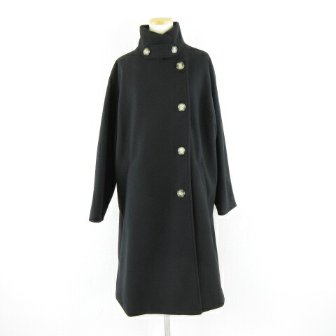 【楽天市場】【中古】ハニーサックルローズ Honeysuckle Rose メルトンロングコート 長袖 黒 L *A762 レディース ...